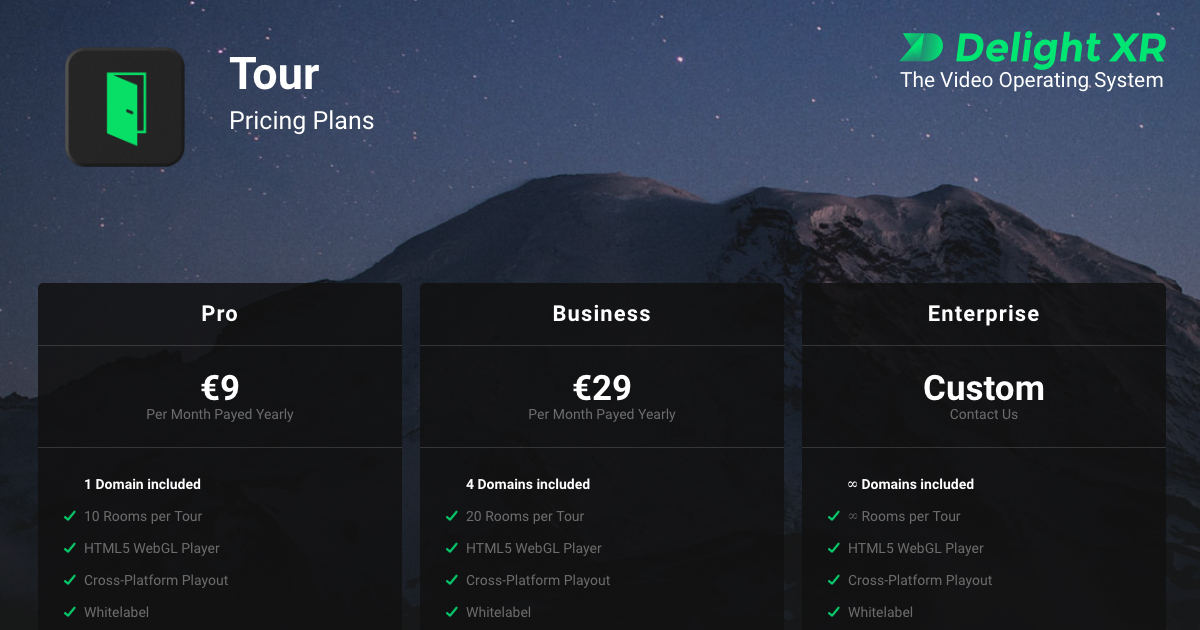 Tour Pricing | Delight XR